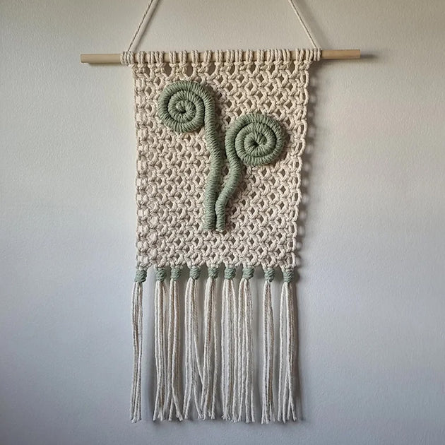 Fiddlehead macrame wall hanging – Excellence NB